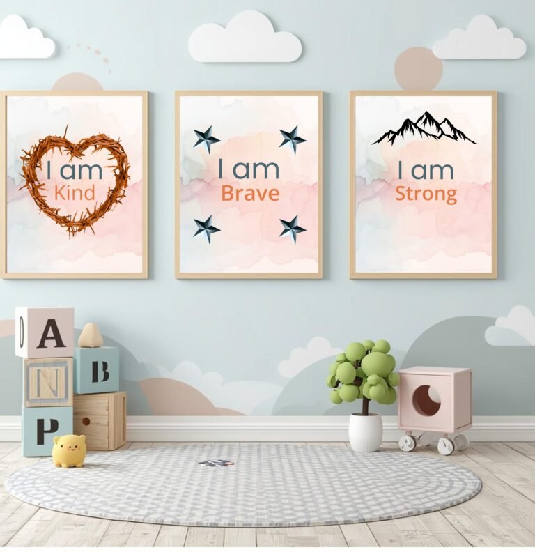Free Watercolor kids Affirmation Poster Set of 3 – ZenPrintDesigns